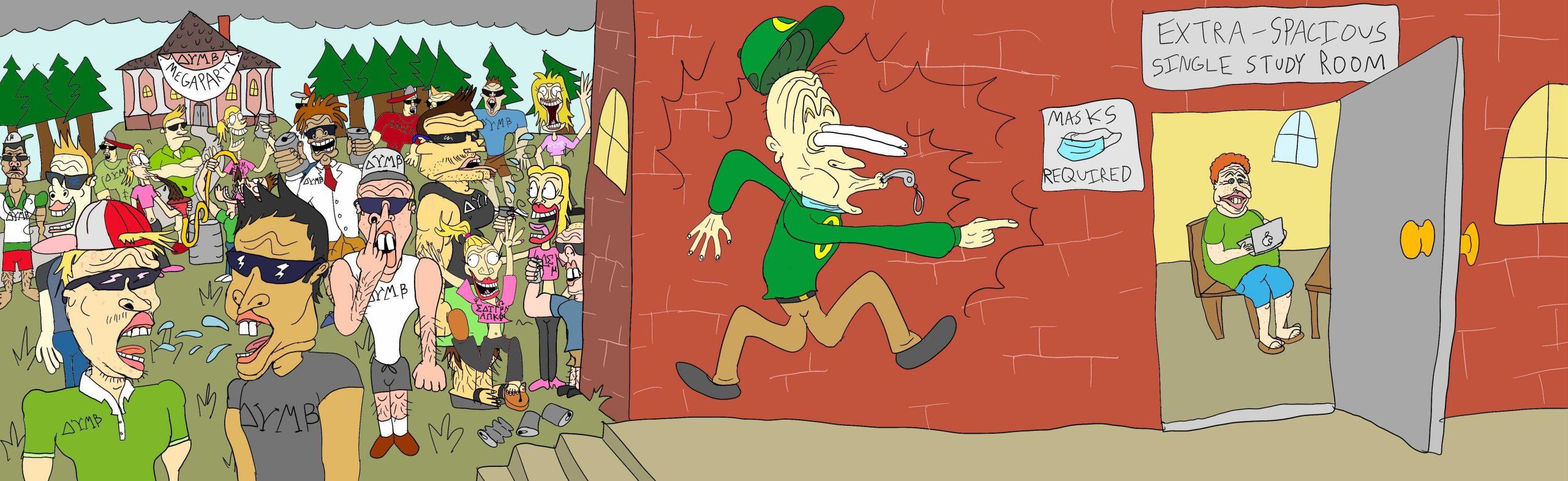 Editorial Cartoon: More than just the frat flu - Daily Emerald